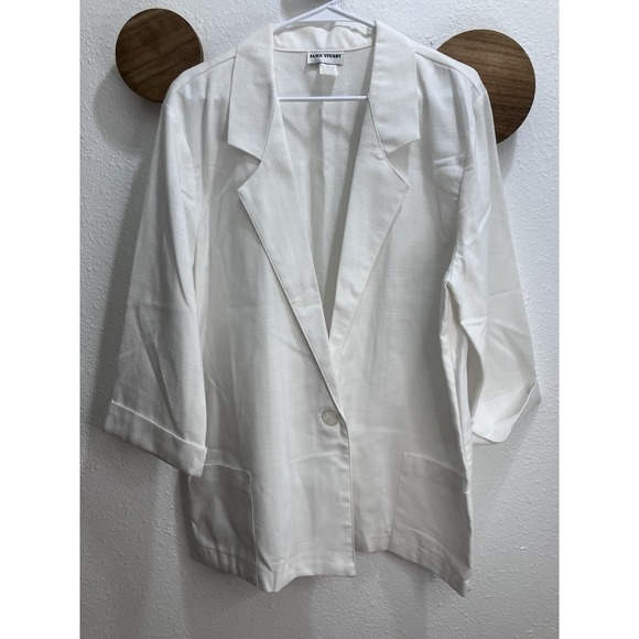 Alice Stuart | Jackets & Coats | Vintage 8s Alice Stuart White Blazer ...